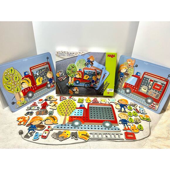 Haba | Toys | Haba Fire Engine Rescue Themed Threading Game | Poshmark